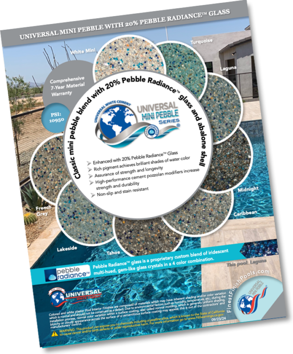 Universal Mini Pebble with Pebble Radiance Glass - Finest Finish Pools